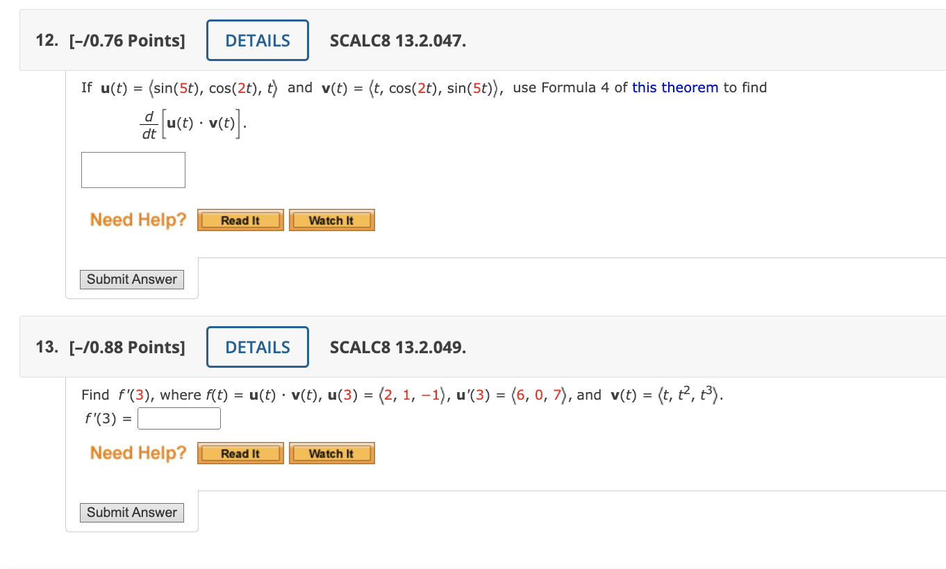 Solved If u(t)= sin(5t),cos(2t),t and | Chegg.com