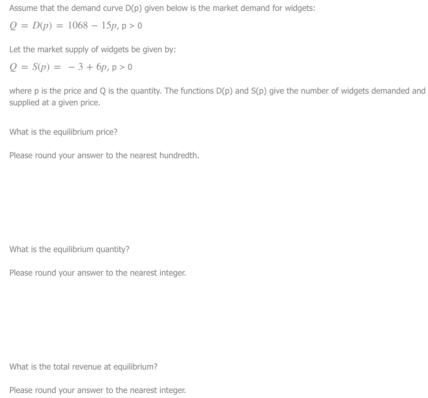 Solved Assume that the demand curve D(p) given below is the | Chegg.com