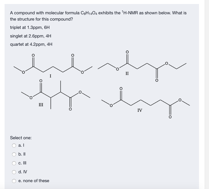 Solved A compound with molecular formula C8H1404 exhibits | Chegg.com