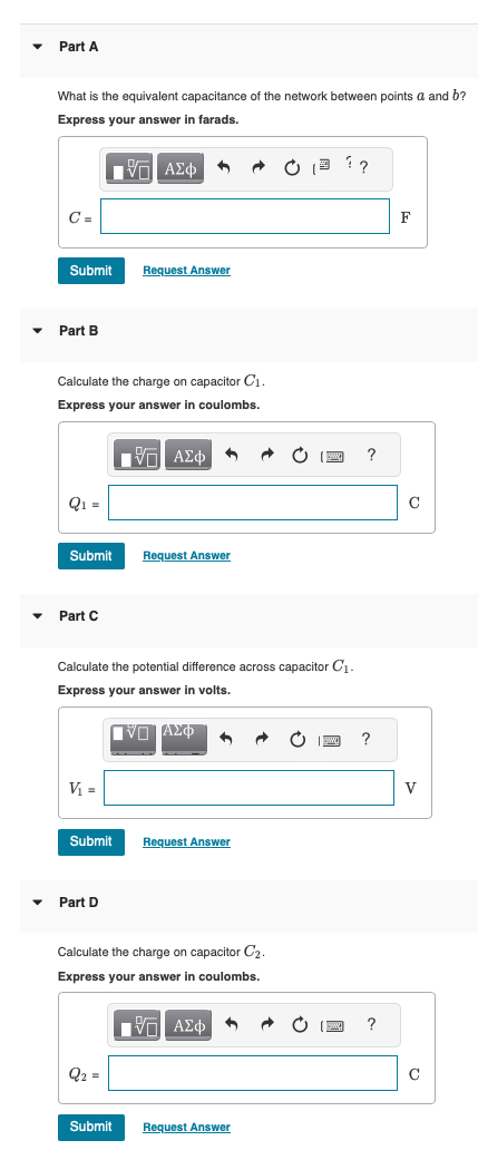Solved In (Figure 1), C1 = C5 = 8.0 μF and C2 = C3 = C4 = | Chegg.com