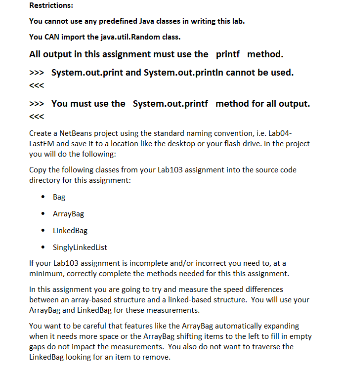 Solved Use the given codes below ArrayBag,LinkedBag,Bag and | Chegg.com