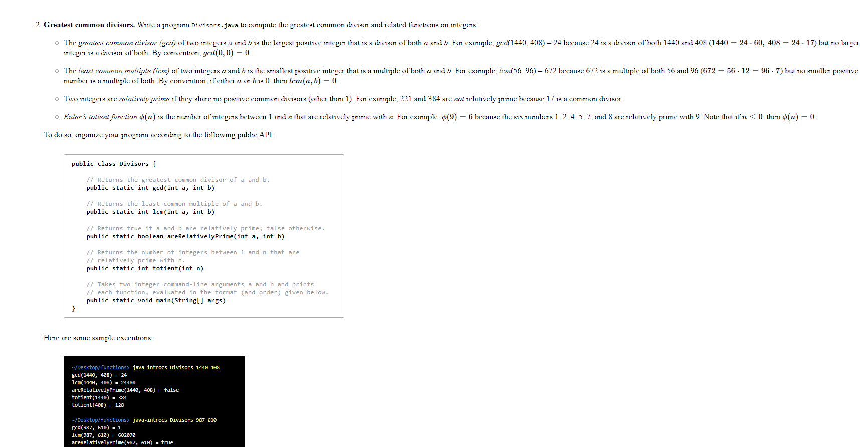 Solved 2 Greatest Common Divisors Write A Program