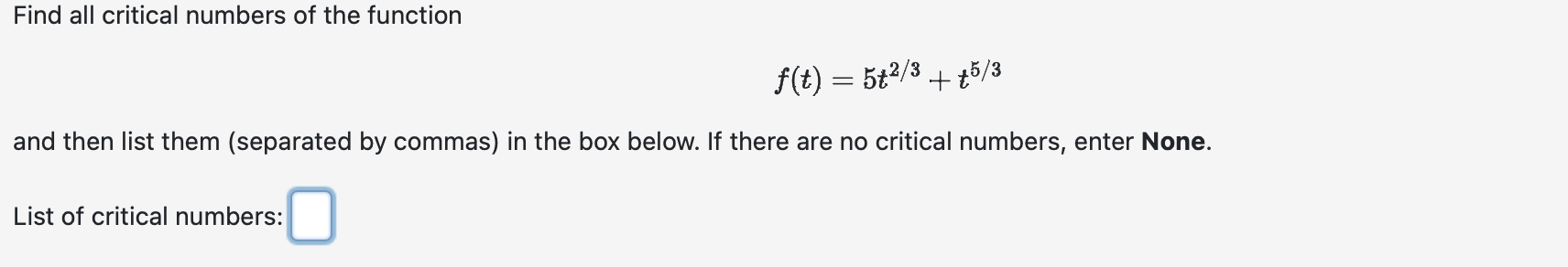 Solved Find all critical numbers of the | Chegg.com