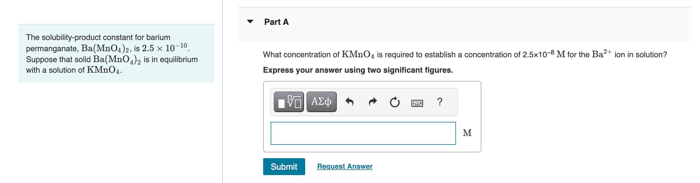 Solved The solubility-product constant for barium | Chegg.com