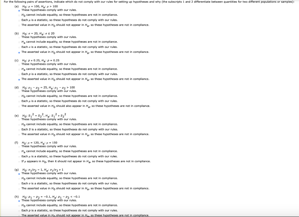 Solved samples): For the following pairs of assertions, | Chegg.com
