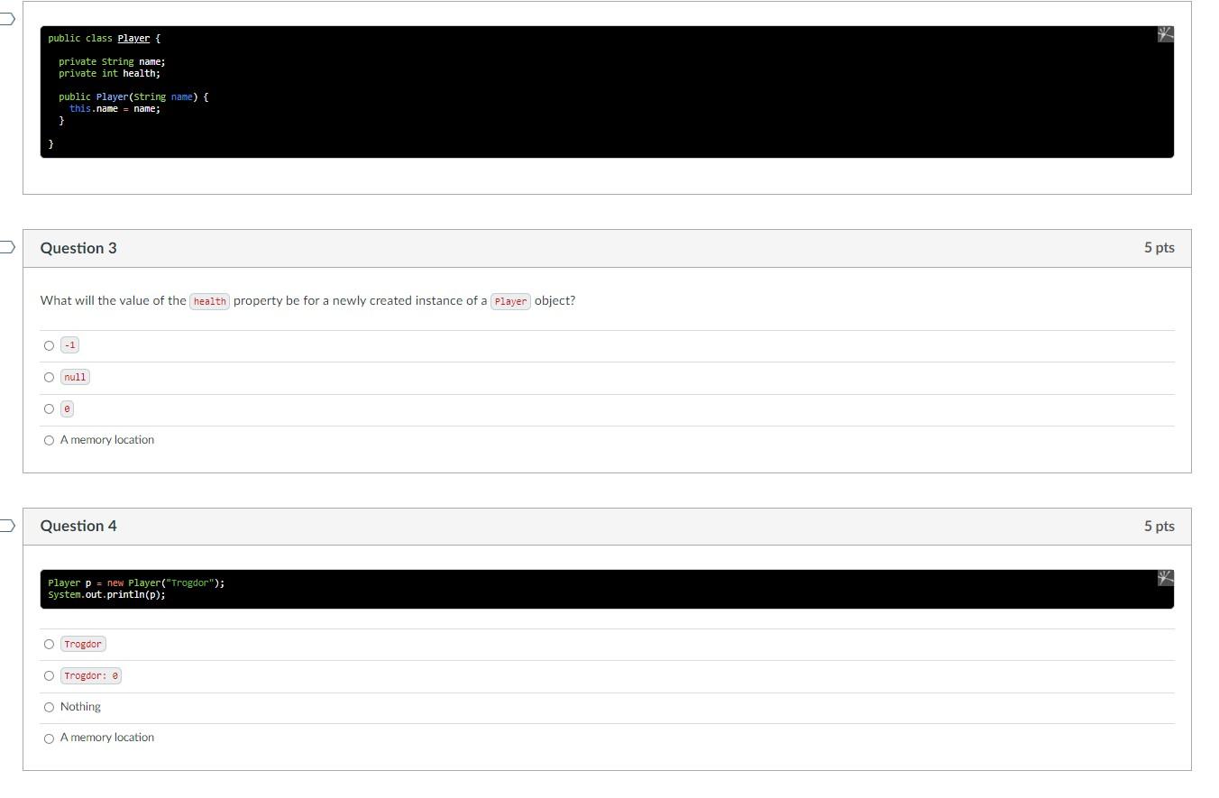 Solved > D public class Player { private string name; | Chegg.com