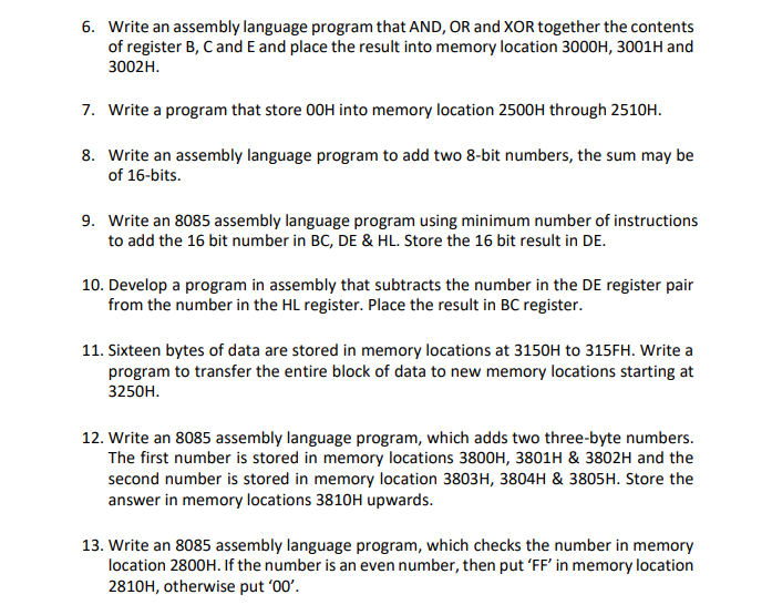 Solved 6. Write an assembly language program that AND, OR | Chegg.com