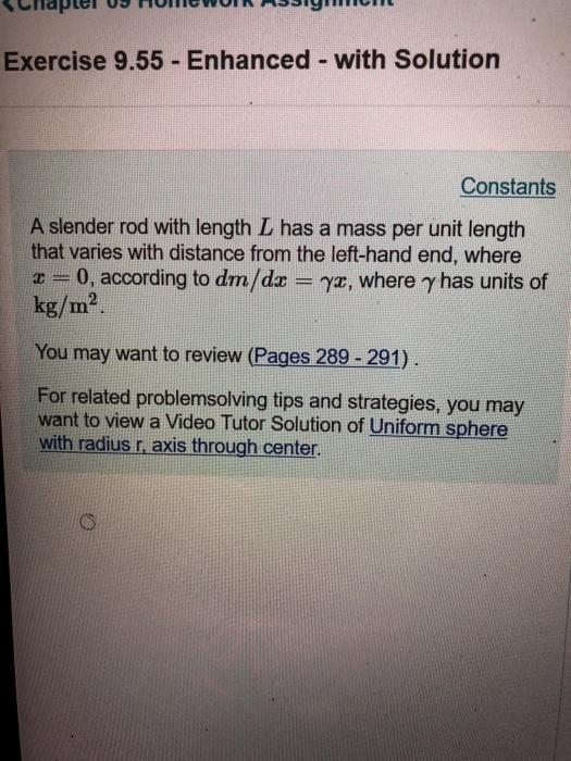 Solved Exercise 9.55 Enhanced - with Solution Constants A | Chegg.com