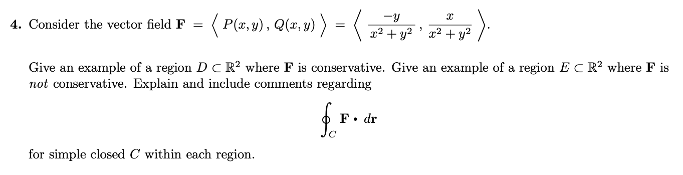 Solved Consider the vector field | Chegg.com