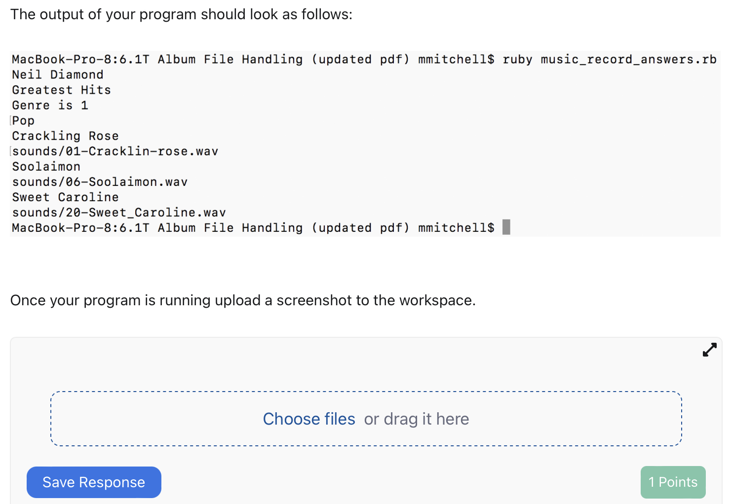 Solved Can someone provide an answer? I’m working with Ruby | Chegg.com