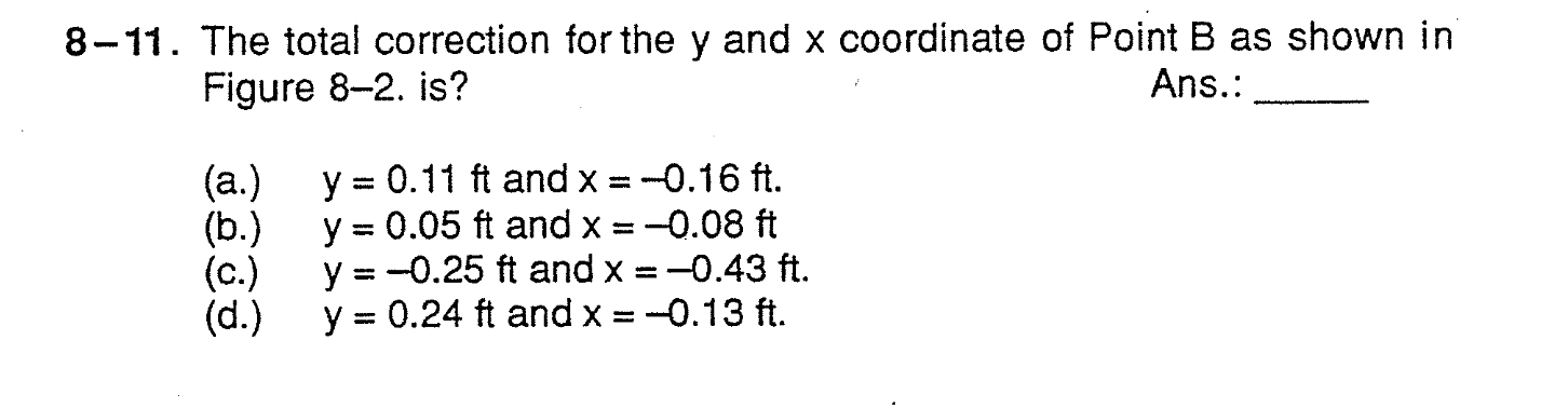 Solved by an EXPERT 8-11. ﻿The total correction for the y ﻿and x | Chegg.com