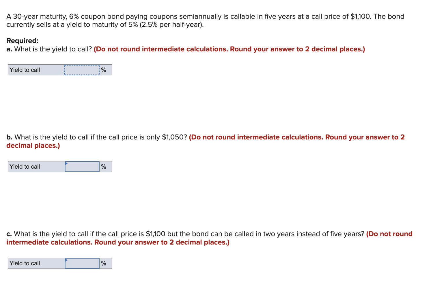 Solved A 30 -year maturity, 6% coupon bond paying coupons | Chegg.com