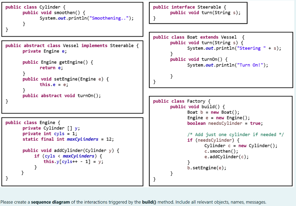Solved public interface Steerable { public void turn(String | Chegg.com
