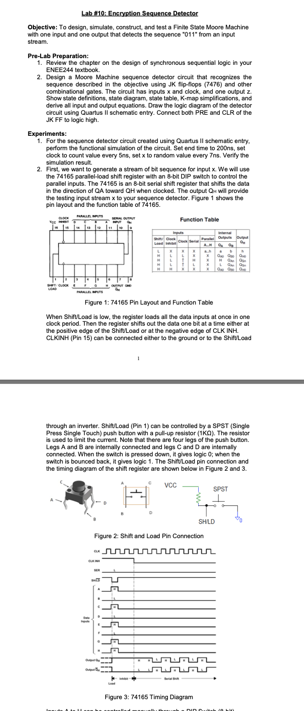 Solved Lab 10 Encryption Sequence Detector Objective To 0151
