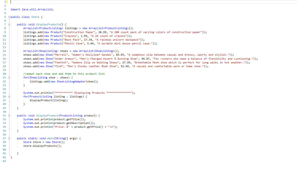 Solved You will be implementing the Adapter Design Pattern | Chegg.com