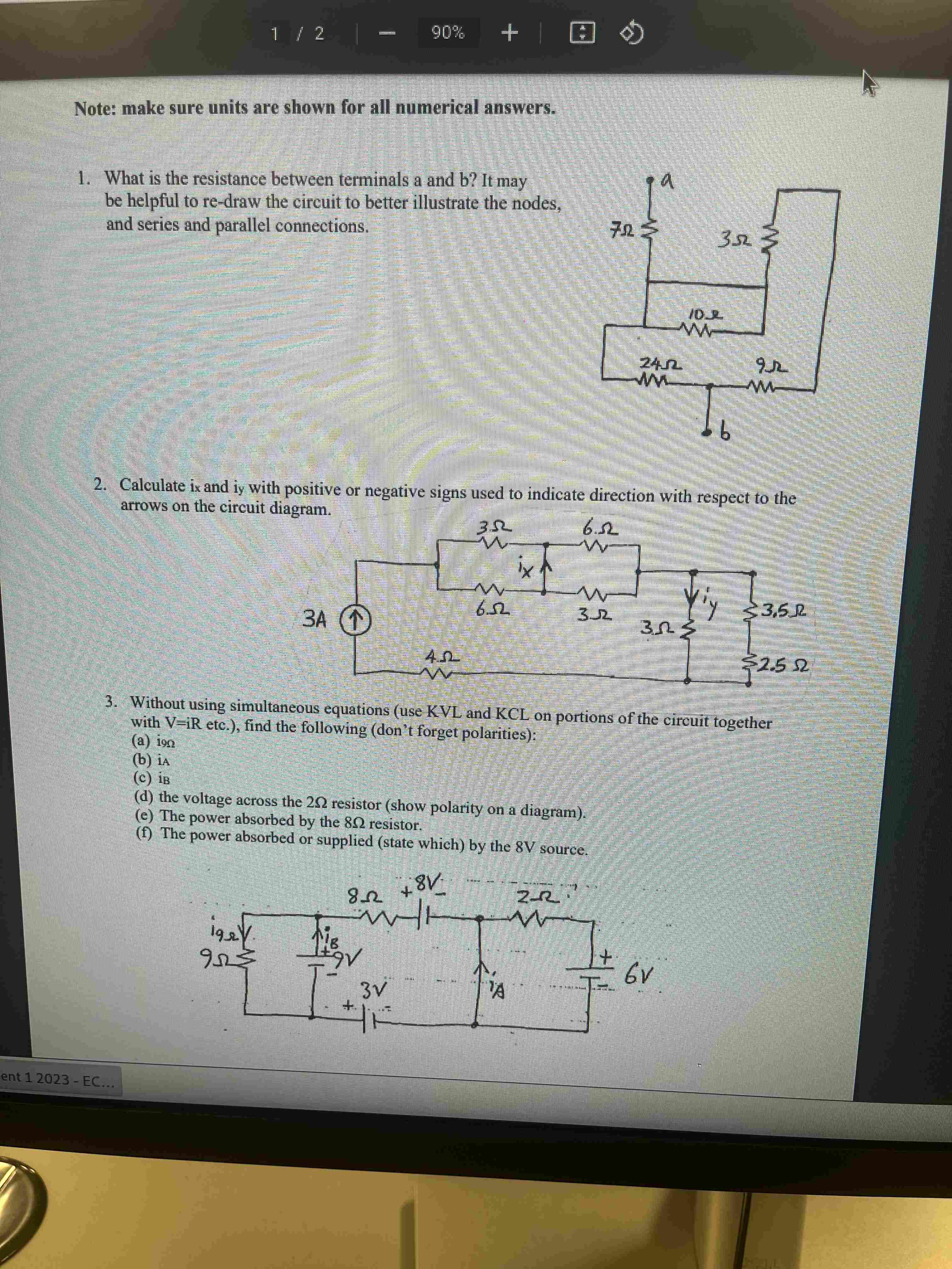 Solved Note: make sure units are shown for all numerical | Chegg.com