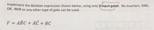 Solved Implement the Boolean expression shown below, using | Chegg.com
