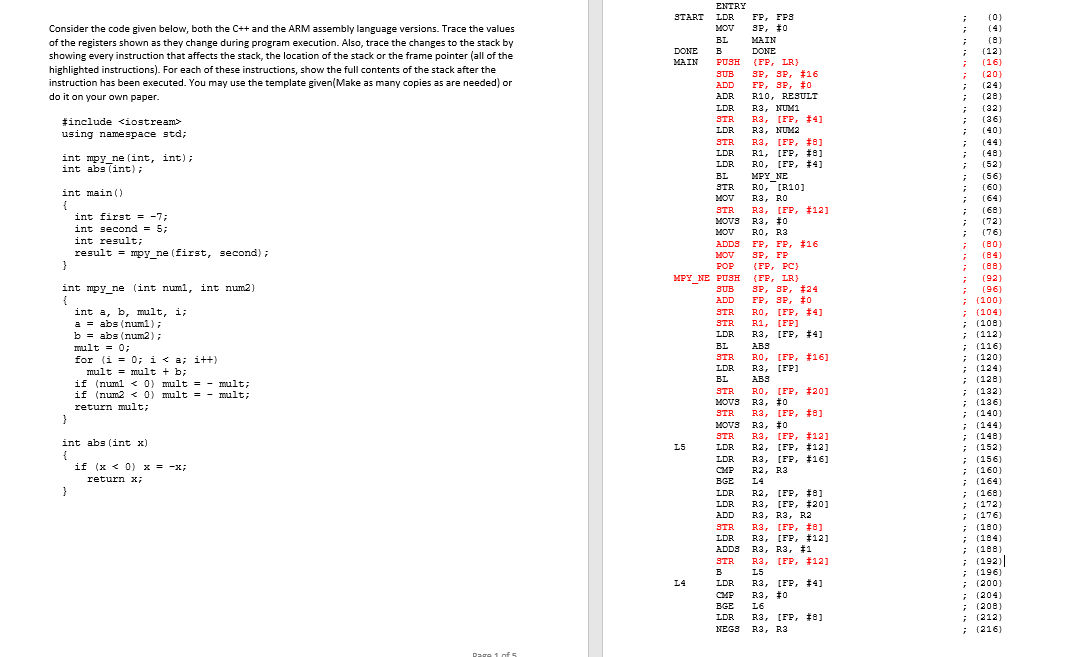 Solved Consider the code given below, both the C++ and the | Chegg.com
