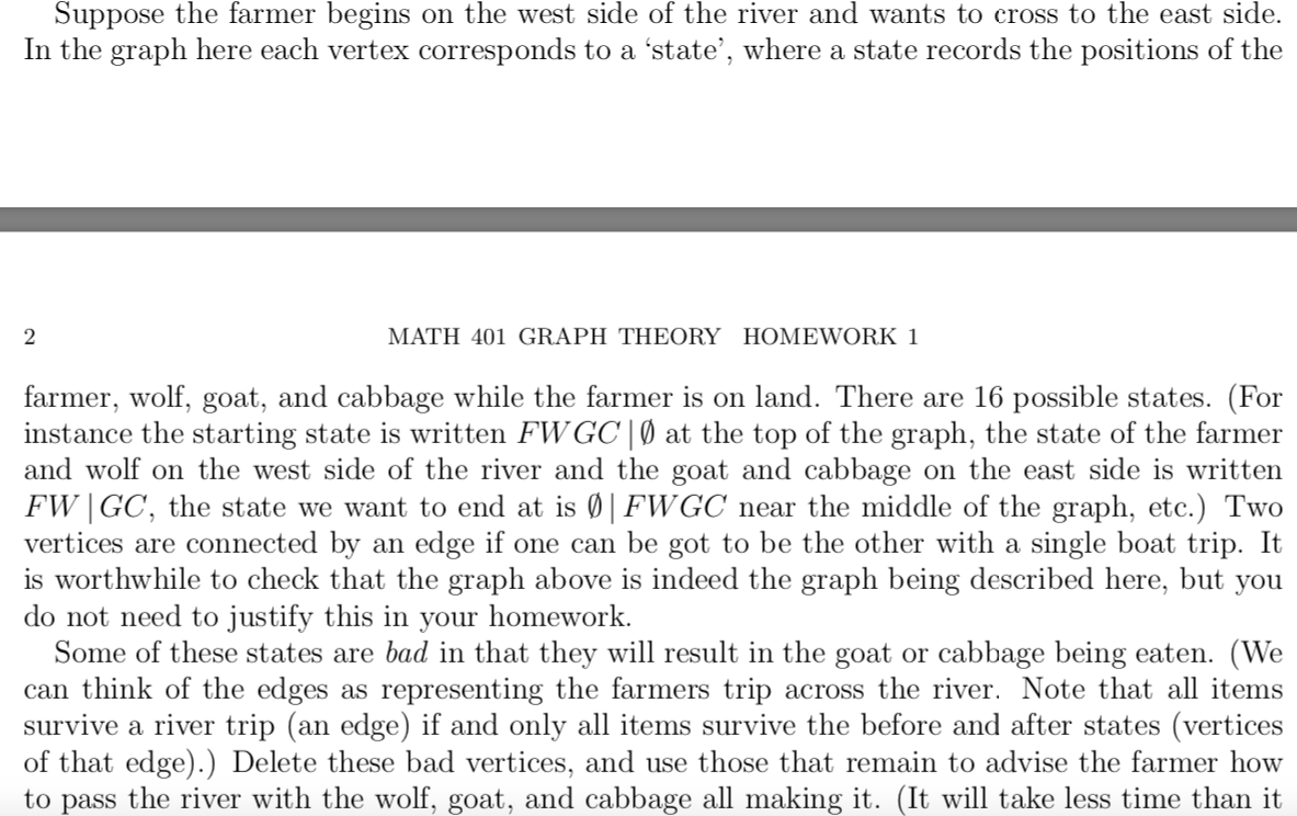 Solved Problem 5. The puzzle of the wolf, goat, and cabbage: | Chegg.com