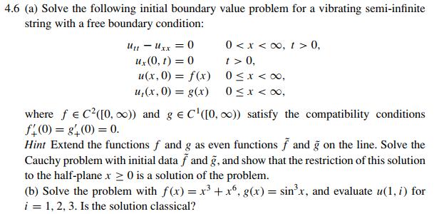 Solved Solve the following initial boundary value problem | Chegg.com