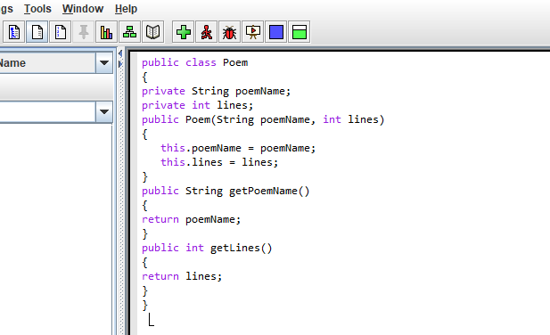Solved gs Tools Window Help ame public class Poem private | Chegg.com