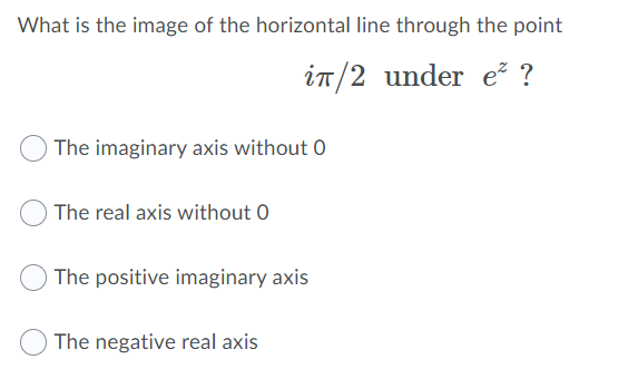 Solved What is the image of the horizontal line through the | Chegg.com