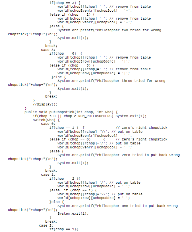 Programming Assignment Five 'Dinning Philosophers' | Chegg.com