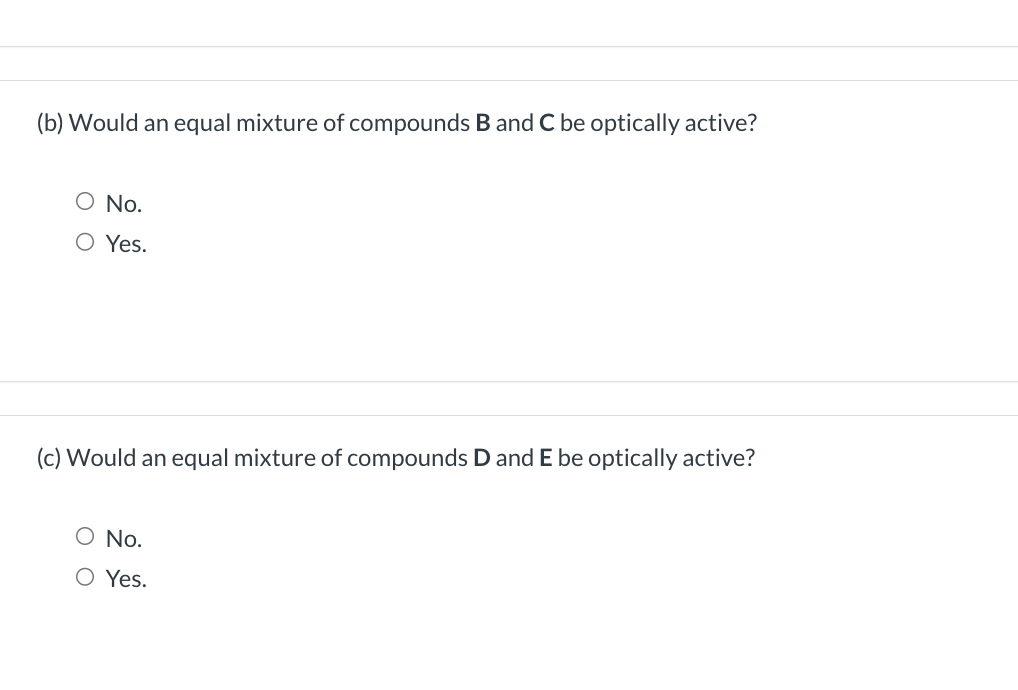 Solved The following questions apply to the five compounds | Chegg.com