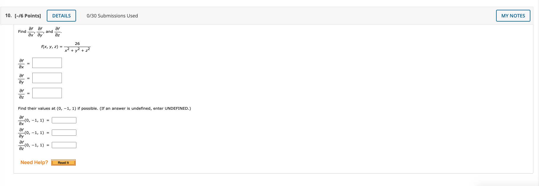Solved 10. [-16 Points] DETAILS 0/30 Submissions Used MY | Chegg.com