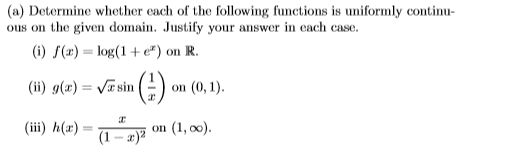 Solved (a) Determine whether each of the following functions | Chegg.com