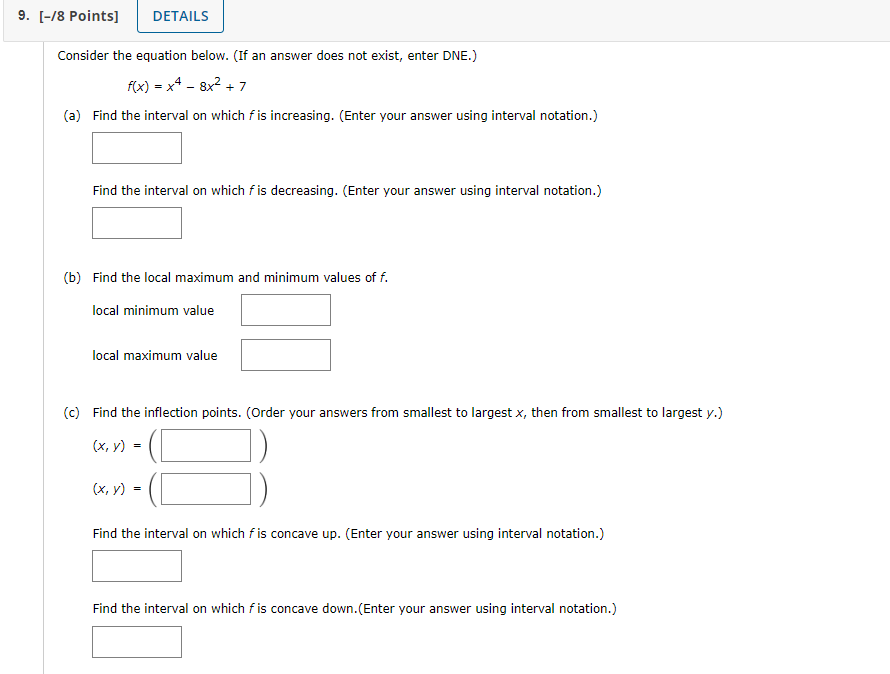 Solved Consider the equation below. (If an answer does not | Chegg.com