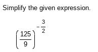 Solved Simplify the given expression.(1259)-32 | Chegg.com
