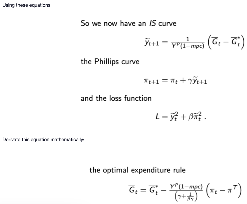 Using these equations: So we now have an IS curve | Chegg.com