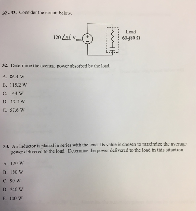Solved 31. Determine the root mean squared voltage for the | Chegg.com
