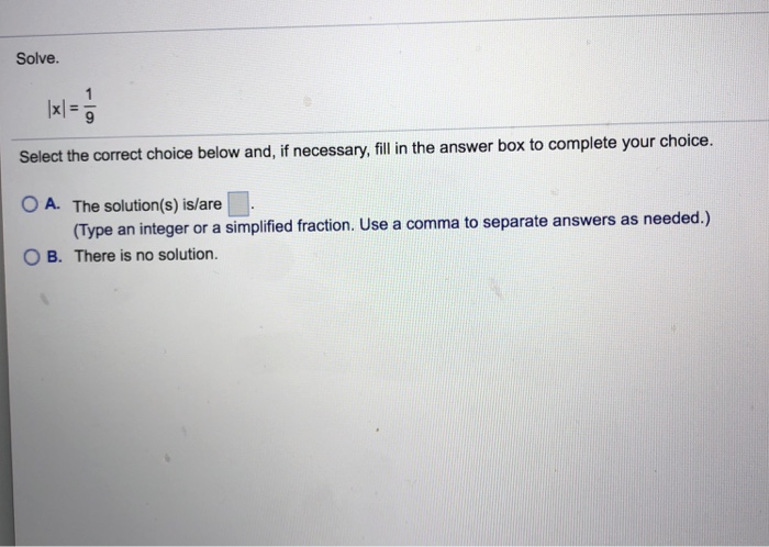 Solved Solve. Select the correct choice below and,if | Chegg.com