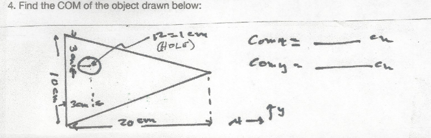 Solved R=1 cm (hole), the other measures are 3 cm, 3cm, 20 | Chegg.com
