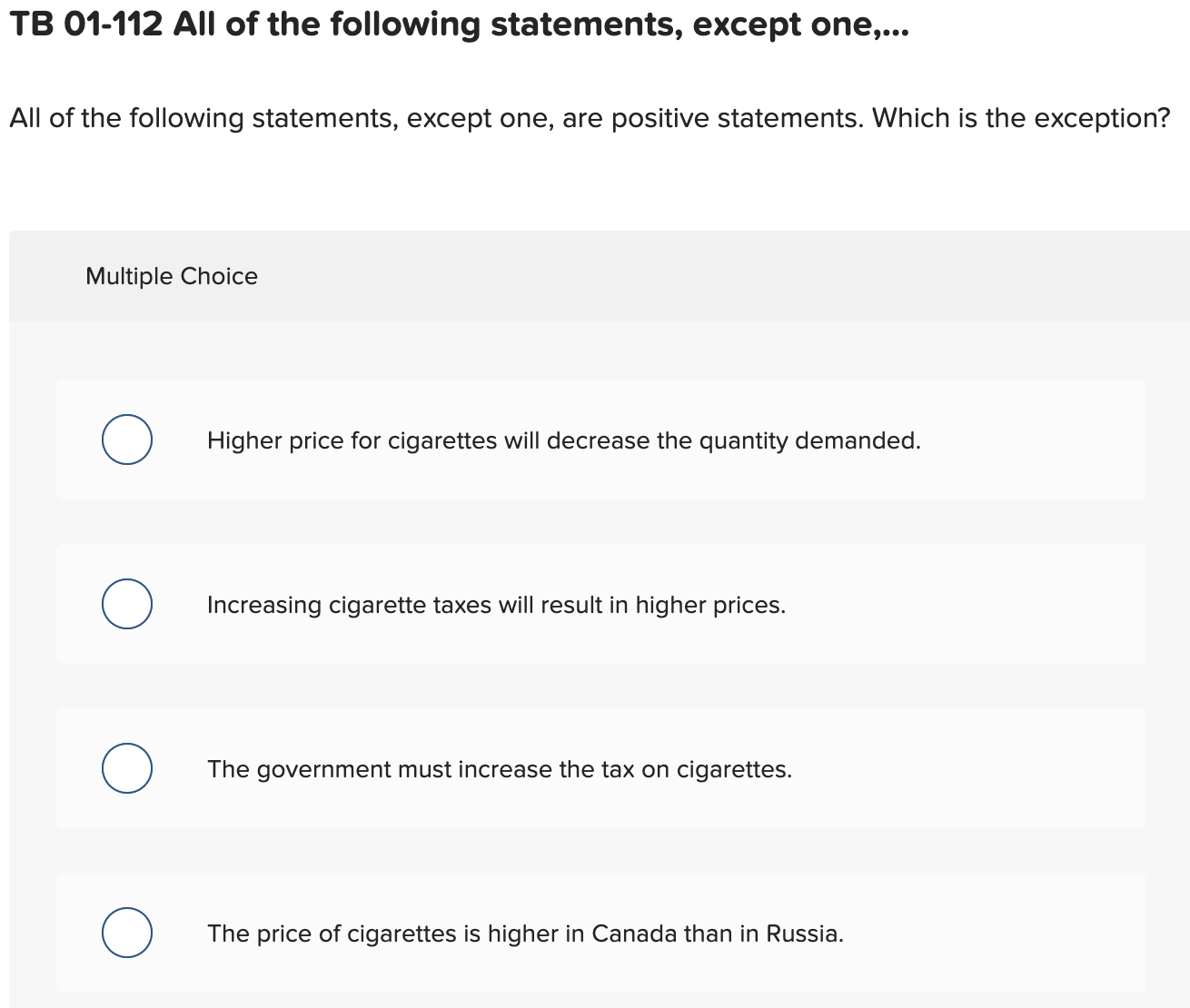 Solved TB 01-112 ﻿All of the following statements, except | Chegg.com
