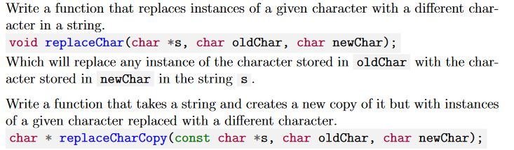 Solved Write a function that replaces instances of a given | Chegg.com
