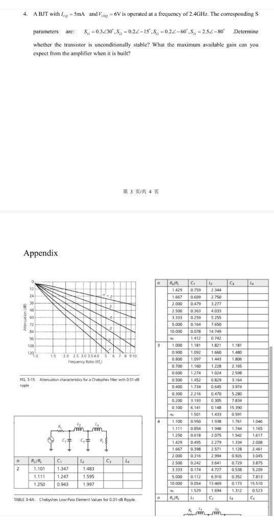 Solved 4. A BJT with IcQ=5 mA and Vcq=6 V is operated at a | Chegg.com