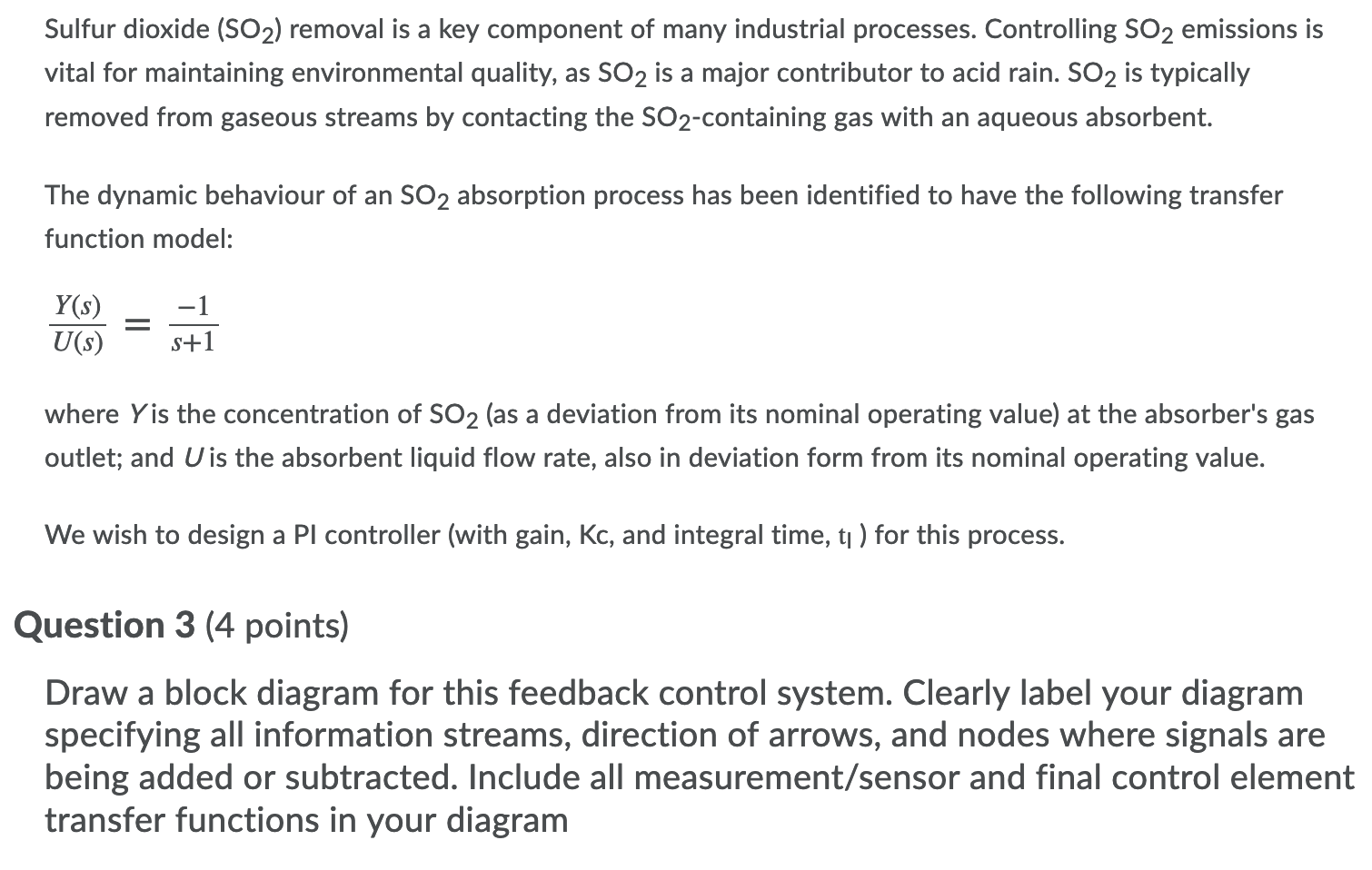 Solved Sulfur dioxide (SO2) removal is a key component of | Chegg.com