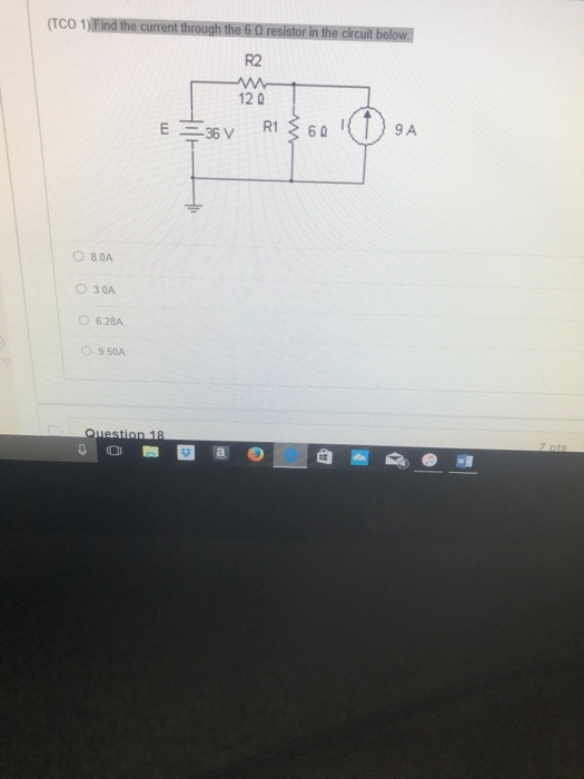 Solved Find The Current Through The 6 Ohm Resistor In The
