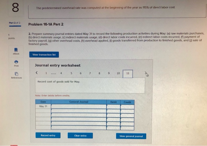 Solved Chapter 16 0 Required information Problem 16-1A | Chegg.com