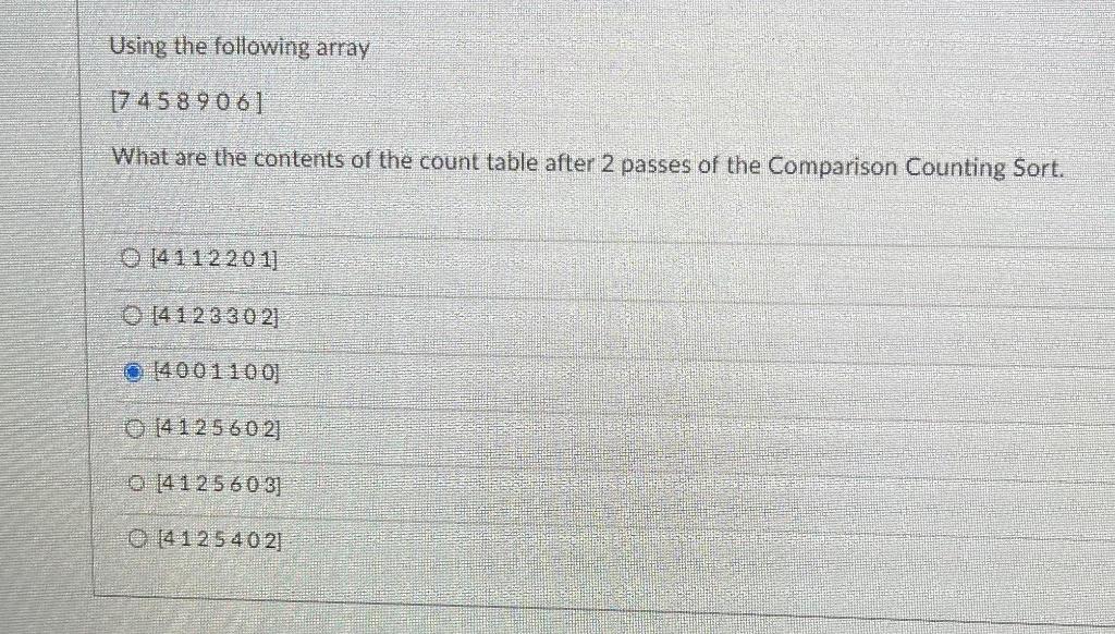 Solved What are the contents of the count table after 2 | Chegg.com