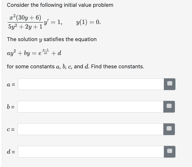 Solved Consider the following initial value problem | Chegg.com