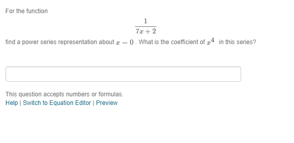 Solved For the function 7x+21 find a power series | Chegg.com