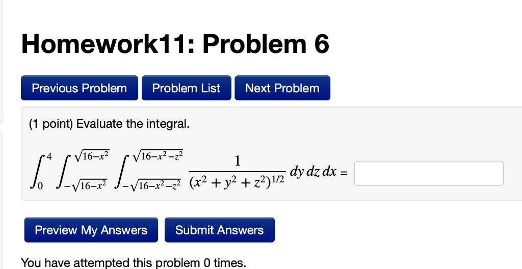Solved Homework11: Problem 6 Previous Problem Problem List | Chegg.com