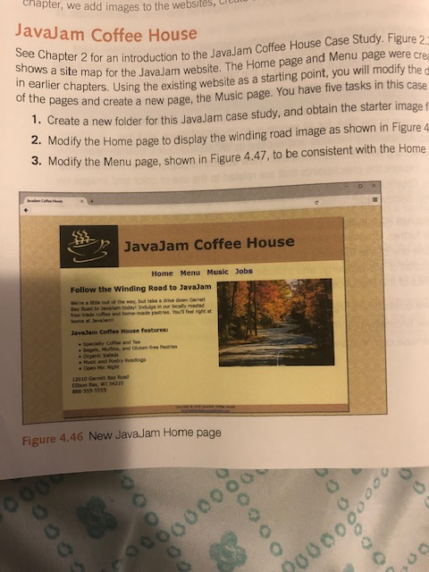 chapter, we add images to the websites, Javalam | Chegg.com
