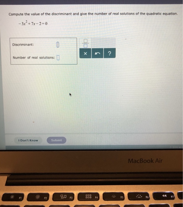 Solved Compute the value of the discriminant and give the | Chegg.com