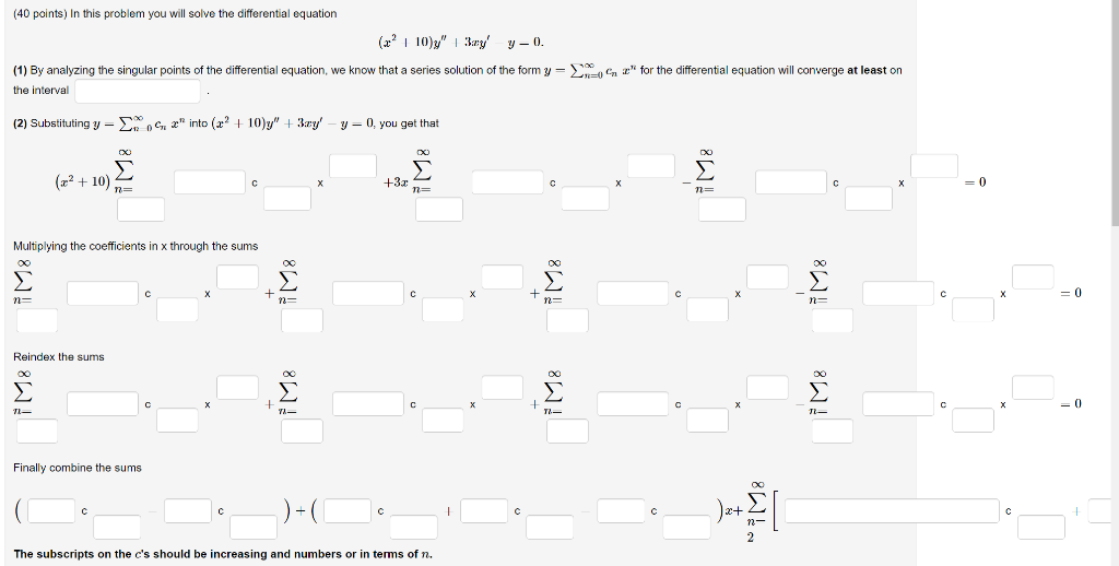 Solved (40 points) In this problem you will solve the | Chegg.com