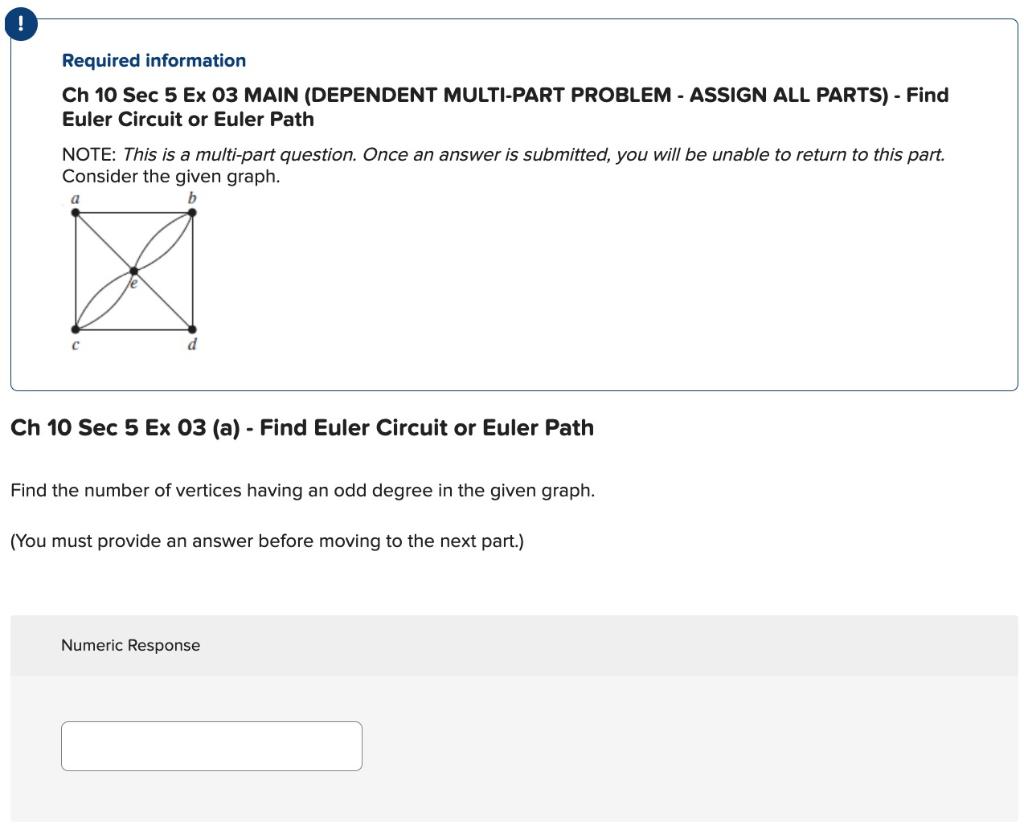 Solved Ch 10 Sec 5 Ex 04 - Euler Circuits and Paths Consider | Chegg.com